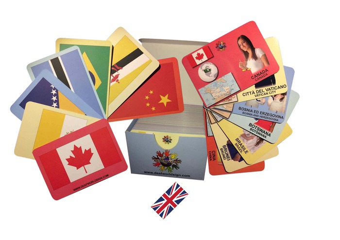 Cards on Sign languages (230 countries) - English :: deafworldsign